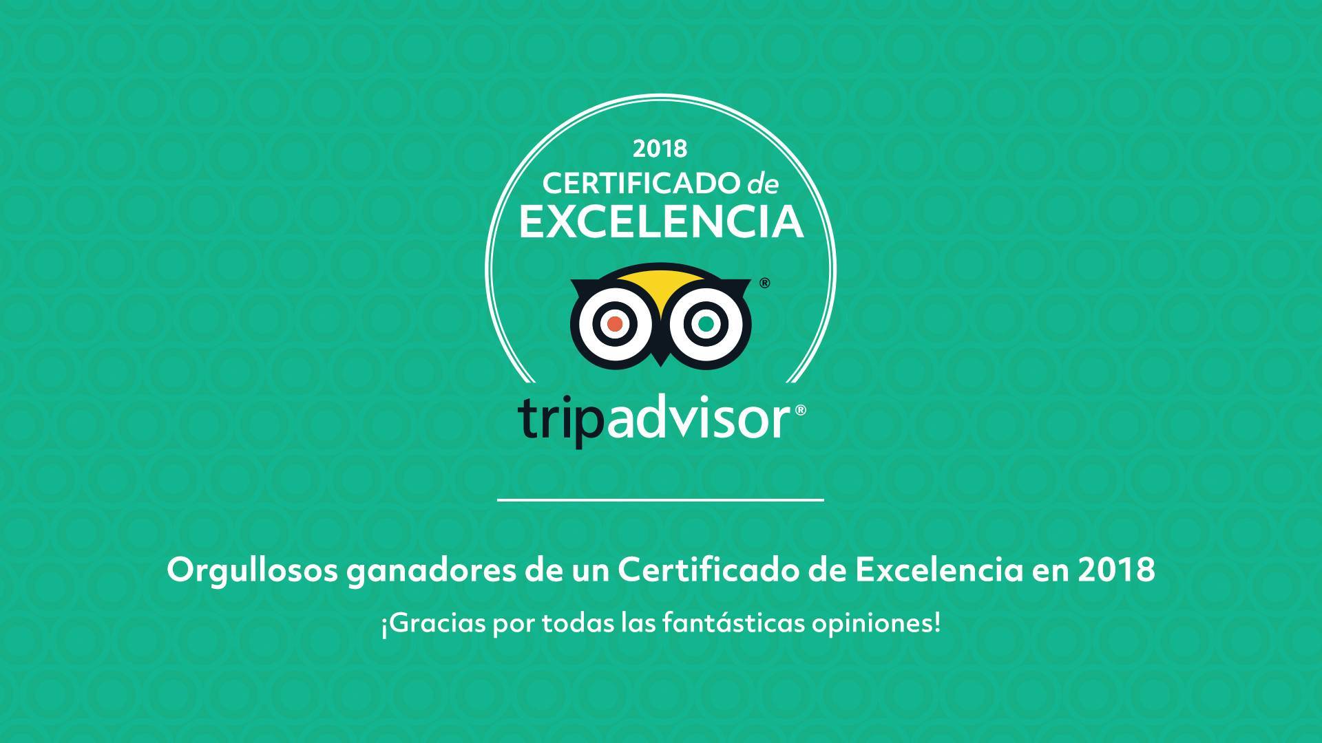 TripAdvisor Experience Certificado de Excelencia para vuelo en globo
